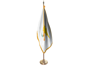 Cyprus Indoor Presentation Flagpole Set - Oak Pole • Flagsource Unlimited