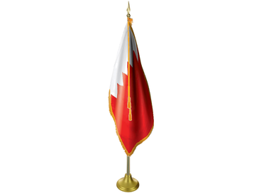 Bahrain Indoor Presentation Flagpole Set - 11' Gold Pole • Flagsource ...