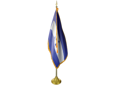 Honduras Indoor Presentation Flagpole Set - 11' Gold Pole • Flagsource ...