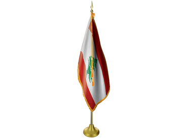 Lebanon Indoor Presentation Flagpole Set - 11' Gold Pole • Flagsource ...