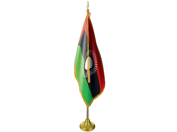 Malawi Indoor Presentation Flagpole Set - 11' Gold Pole • Flagsource ...