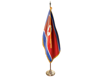 North Korea Indoor Presentation Flagpole Set - Oak Pole • Flagsource ...
