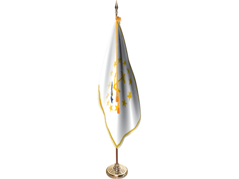 Rhode Island Indoor Presentation Flagpole Set • Flagsource Unlimited