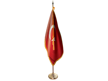 Turkey Indoor Presentation Flagpole Set - Oak Pole • Flagsource Unlimited